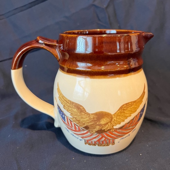 Accents | Vintage Mccoy Pitcher Spirit Of 76 Carved Wooden Eagle Usa ...